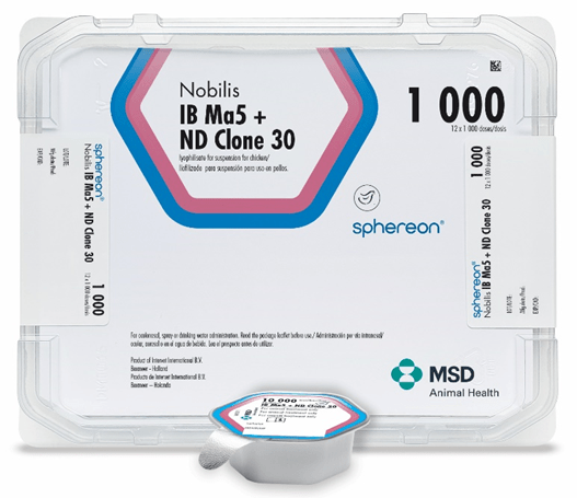 NOBILIS® IB+ND MA5+CLONE 30 SPHEREON - MSD Saúde Animal Brasil